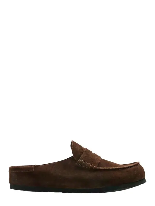 BIRKENSTOCK Naples Suede Mules - Brown