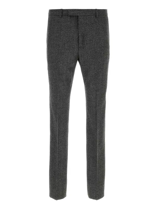 Gucci Mouliné Wool Trousers - Grey
