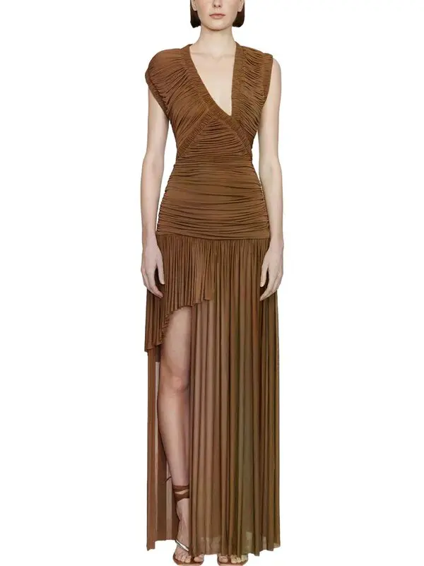 Christopher Esber Theron Draped Maxi Dress - Brown