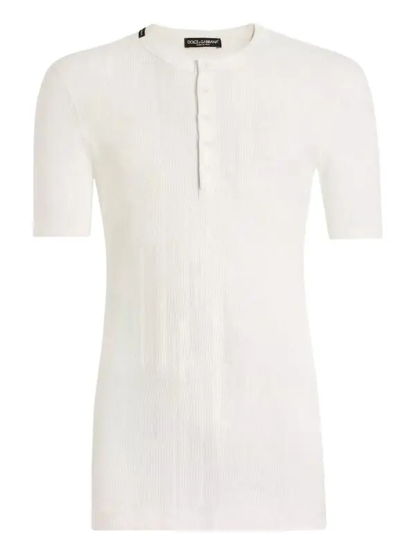 Dolce & Gabbana Serafino Cotton T-shirt - White