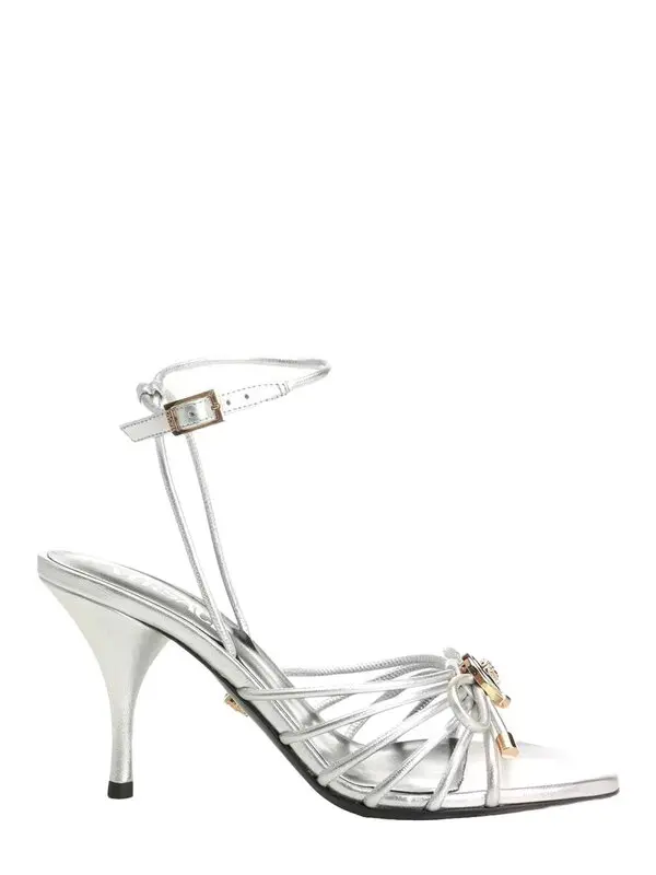 Versace La Medusa Heeled Sandals - Silver