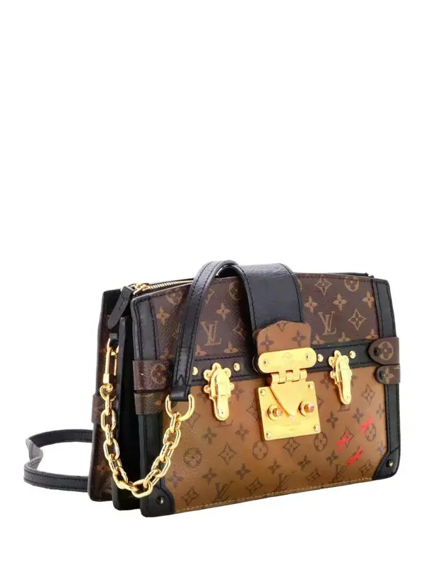 LOUIS VUITTON Trunk Reverse Monogram Canvas Clutch - Brown