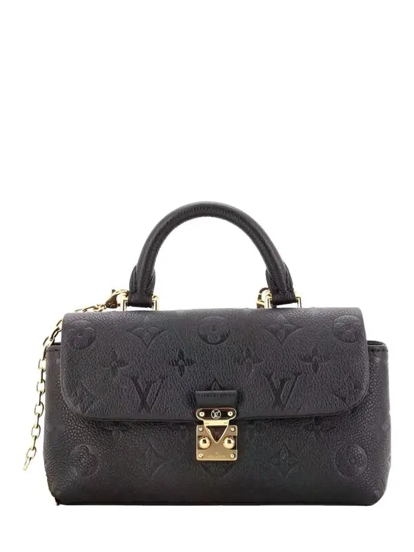 LOUIS VUITTON Madeleine Handbag Monogram Empreinte Leather Nano Satchel - Black
