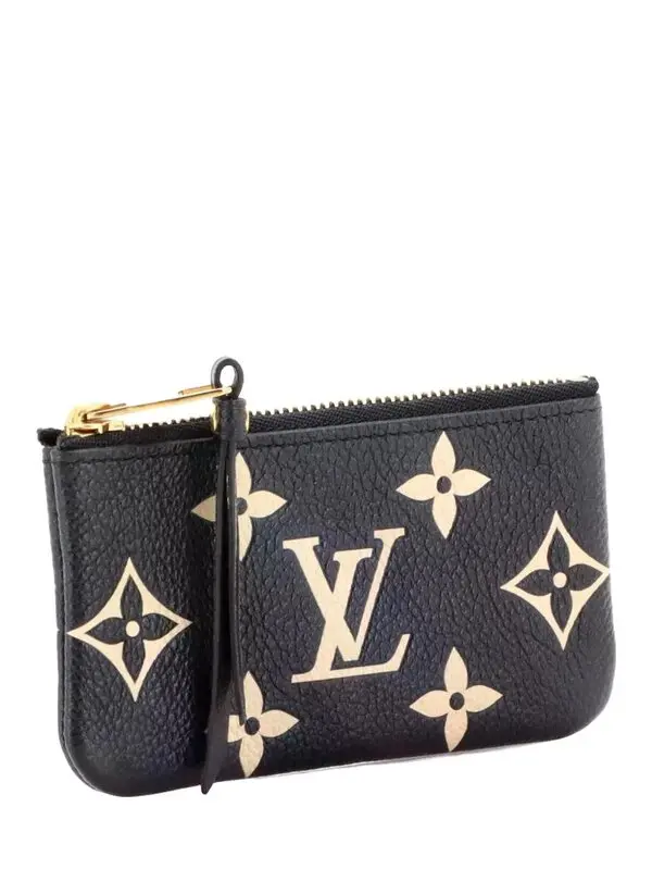 LOUIS VUITTON Bicolor Monogram Empreinte Giant Pouch Key - Black