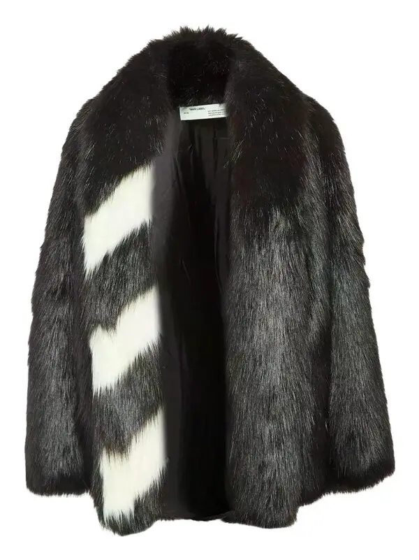 Off-White Faux-fur Jacket - Black