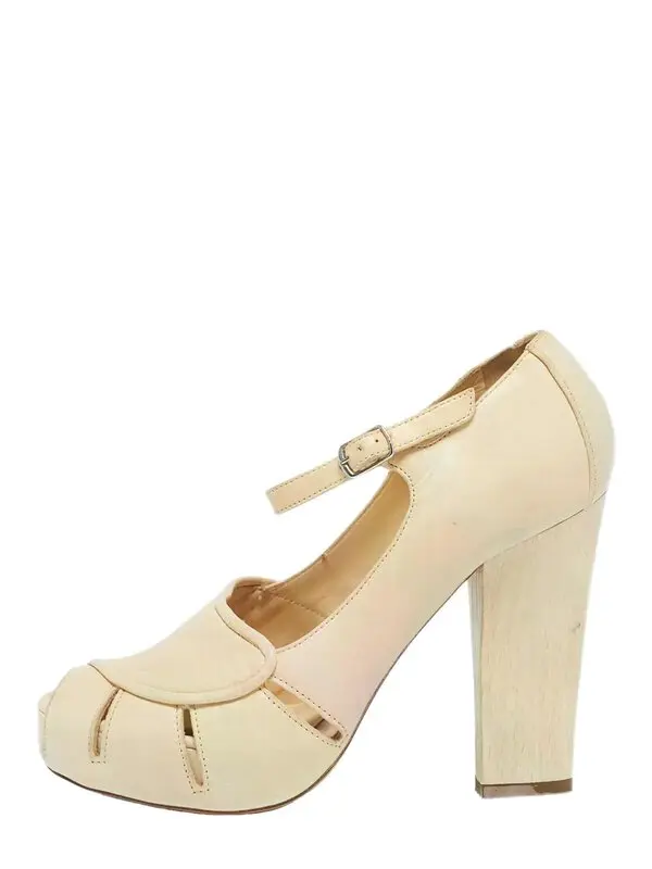 Chloé Mary Jane Block-heel Pumps - Neutrals