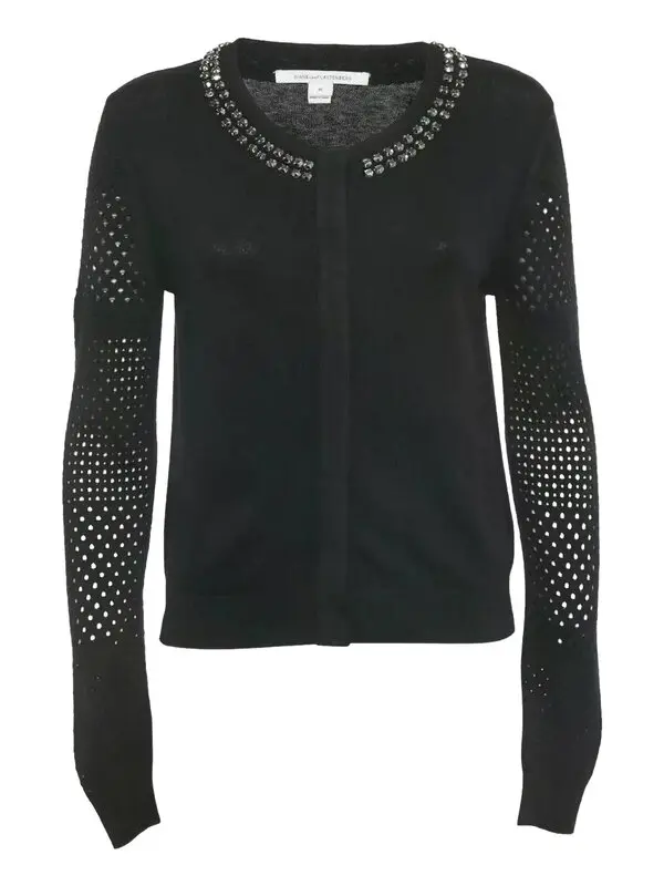 Diane Von Furstenberg Studded Cardigan - Black