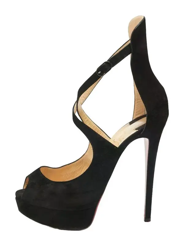 CHRISTIAN LOUBOUTIN Peep-toe Stiletto Sandals - Black