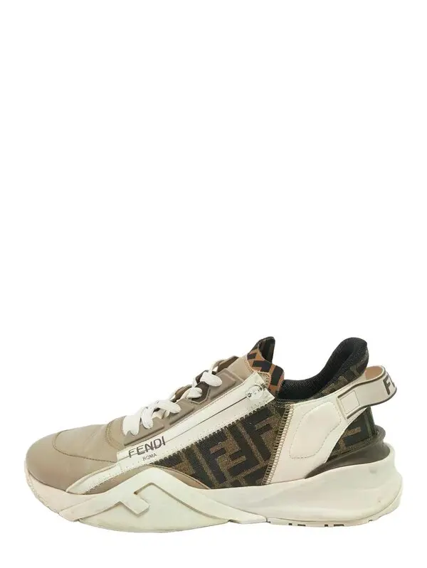 Fendi Panelled Design Sneakers - Neutrals