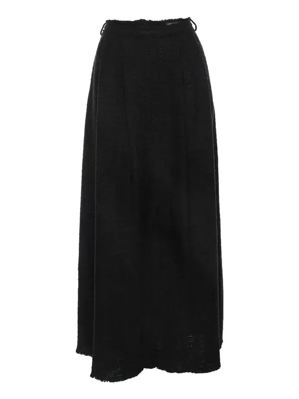 Dolce & Gabbana Tweed Maxi Skirt - Black