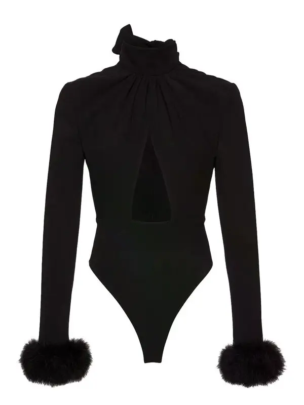 Magda Butrym Tie-fastening Neck Bodysuit - Black