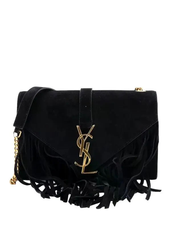 Saint Laurent Classic Monogram Fringe Small Crossbody Bag - Black