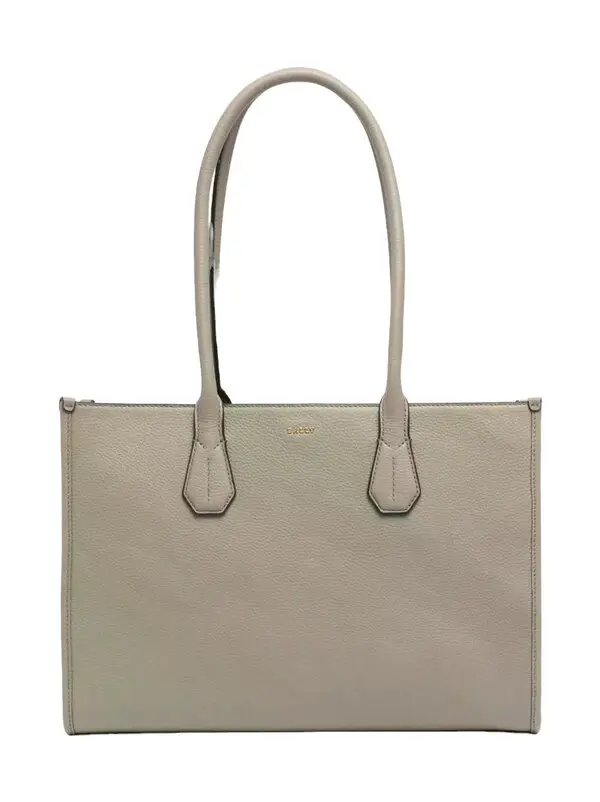 Bally Grained Leather Tote - Neutrals