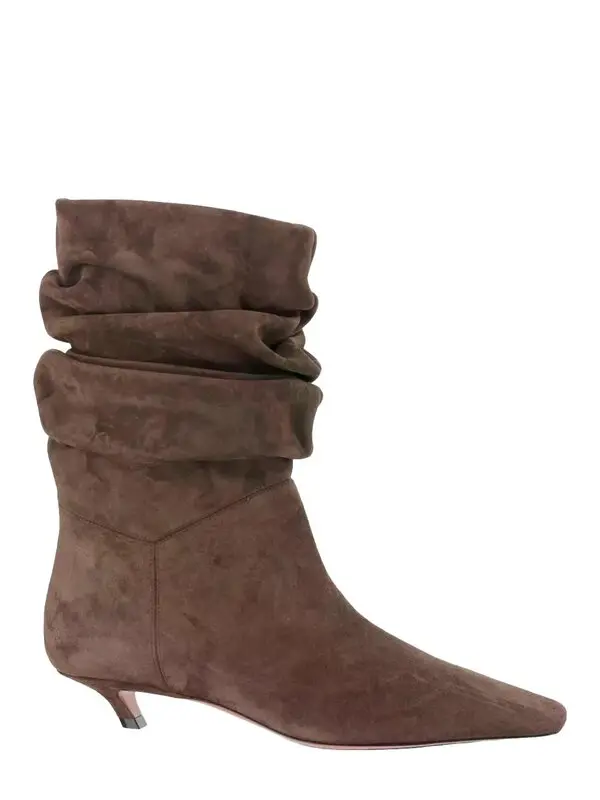 Amina Muaddi Jamie Boots - Brown