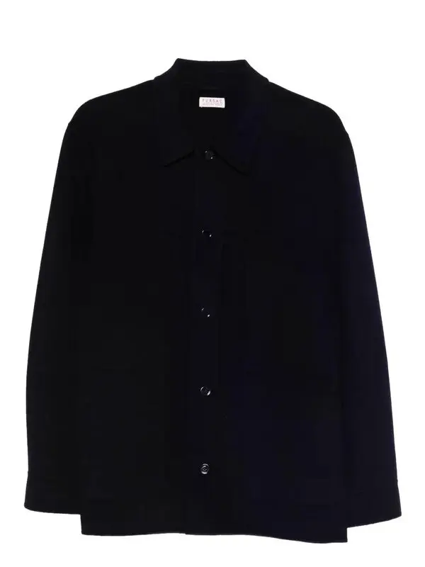 FURSAC Buttoned Patch Pocket Coat - Blue
