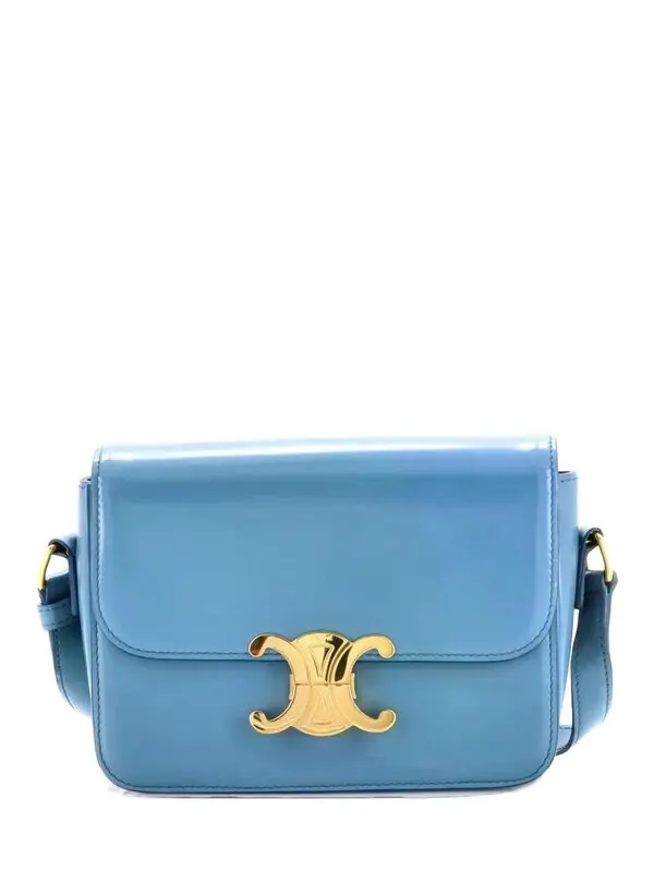 Celine Triomphe Shoulder Bag Smooth Calfskin Teen - Blue