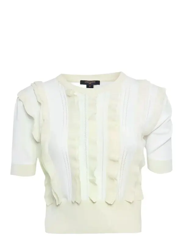 LOUIS VUITTON Ruffle-detailing Top - White