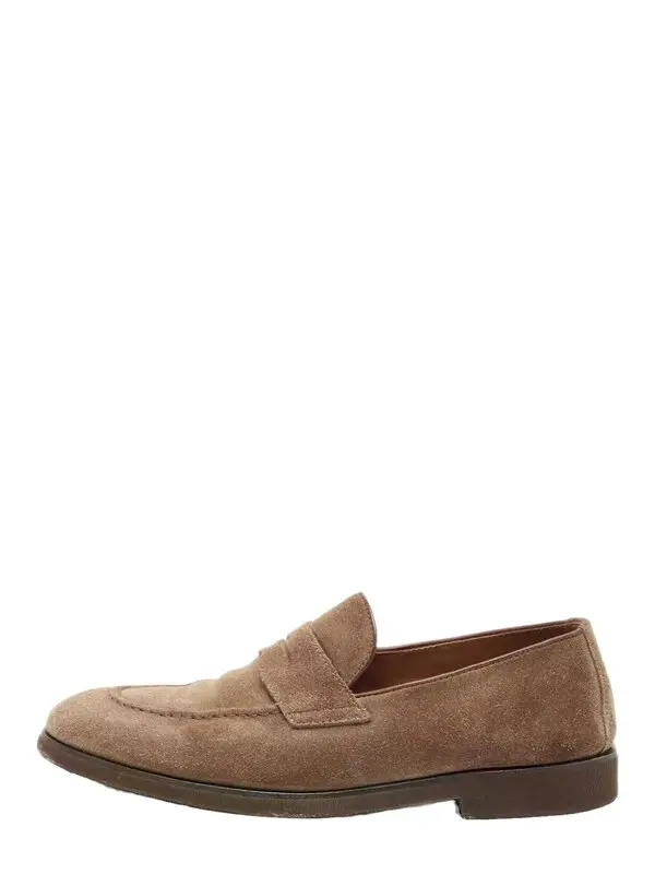 Brunello Cucinelli Suede Penny Loafers - Brown