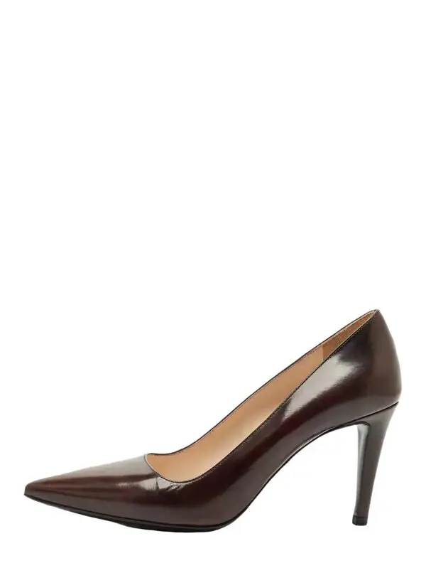 Prada Pointed-toe Leather Pumps - Brown