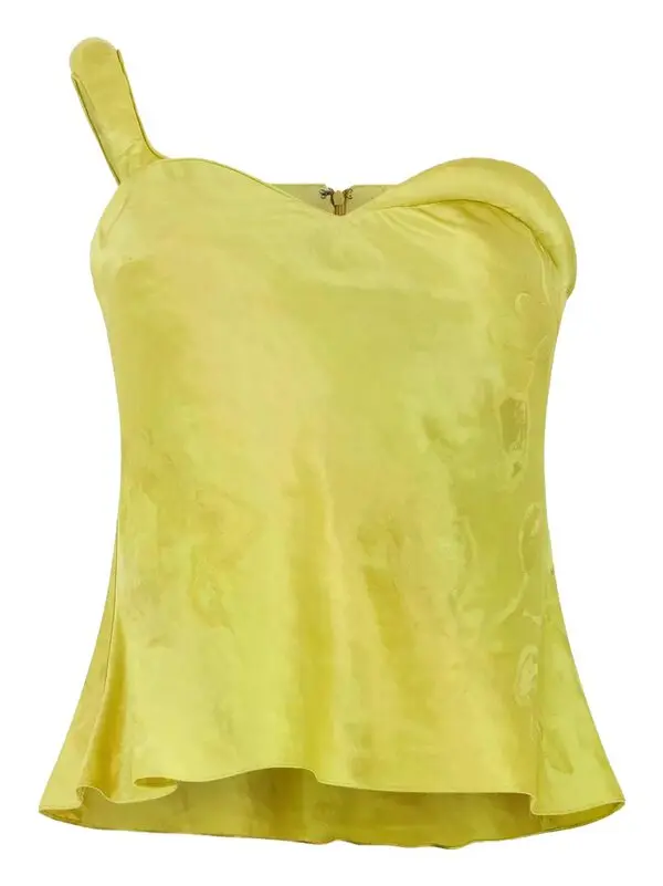 Rosie Assoulin Jacquard One-shoulder Top - Yellow