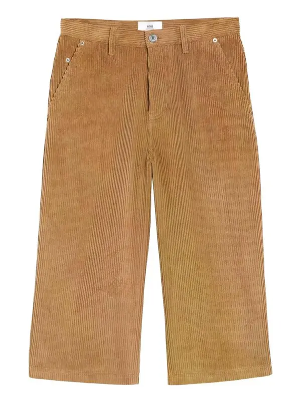 Ami Corduroy Bermuda Shorts - Brown