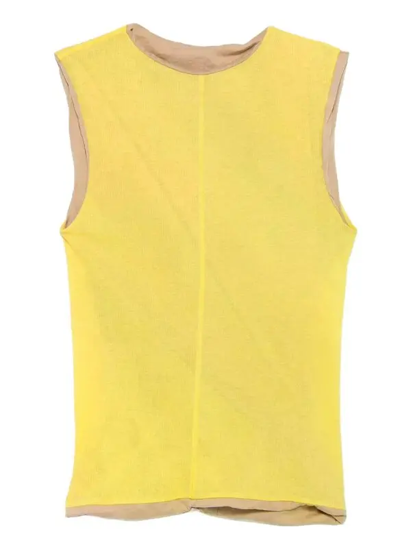 Sportmax Contrast Trim Sleeveless Top - Yellow