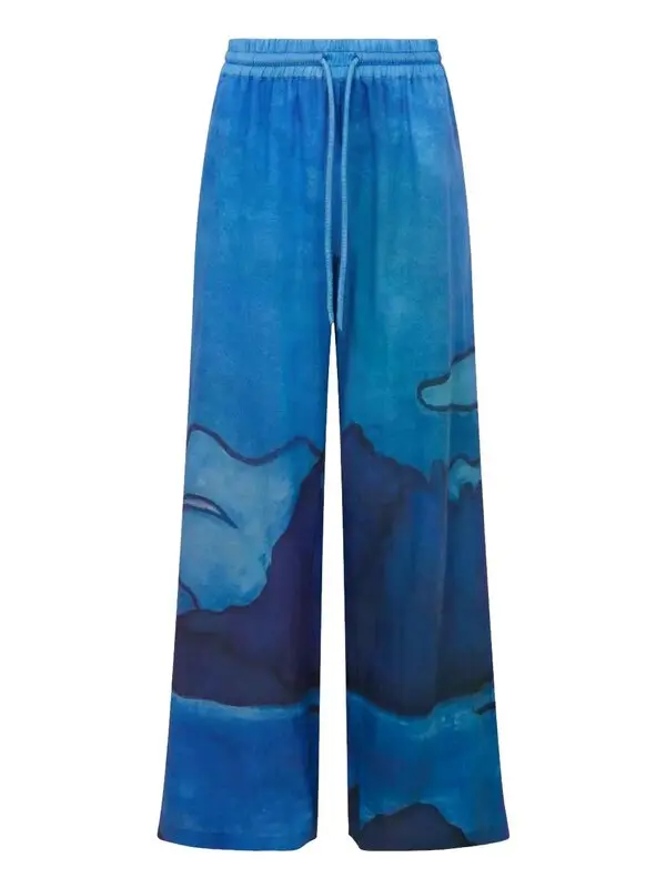 DONDE ESTEBAN Es Vedra Printed Trousers - Blue