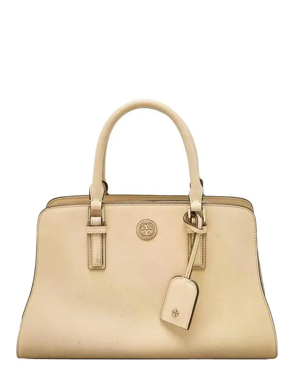 Tory Burch Robinson Dome Leather Tote - Neutrals