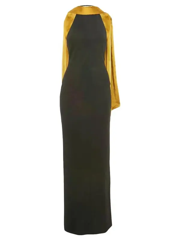 Solace London Dahlia Crepe Maxi Dress - Black