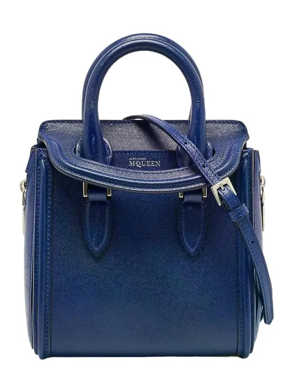 Alexander McQueen Heroine Leather Tote - Blue