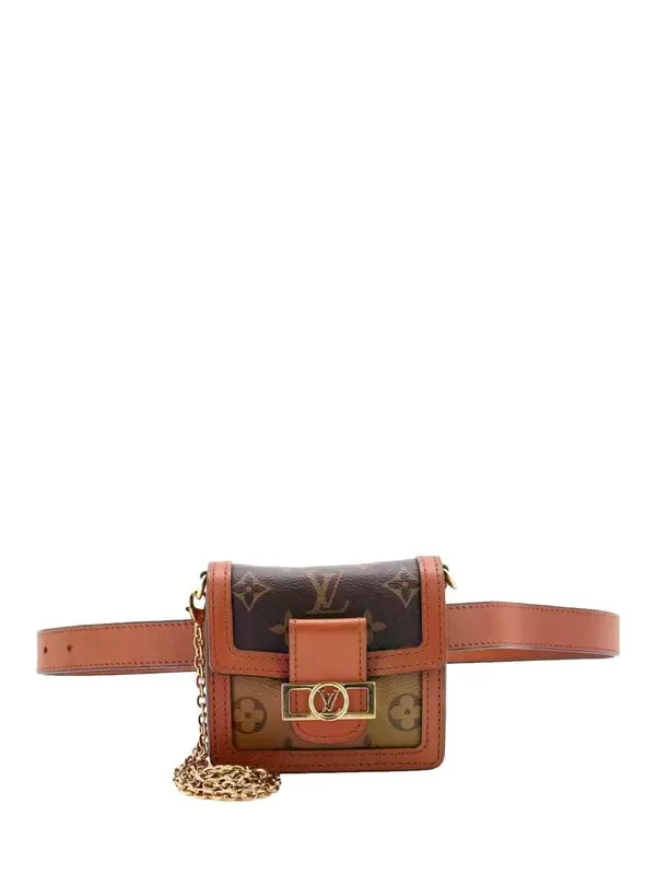LOUIS VUITTON Dauphine Bumbag Reverse Monogram Canvas Bb Belt Bag - Brown