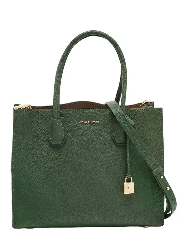 Michael Kors Mercer Leather Tote - Green