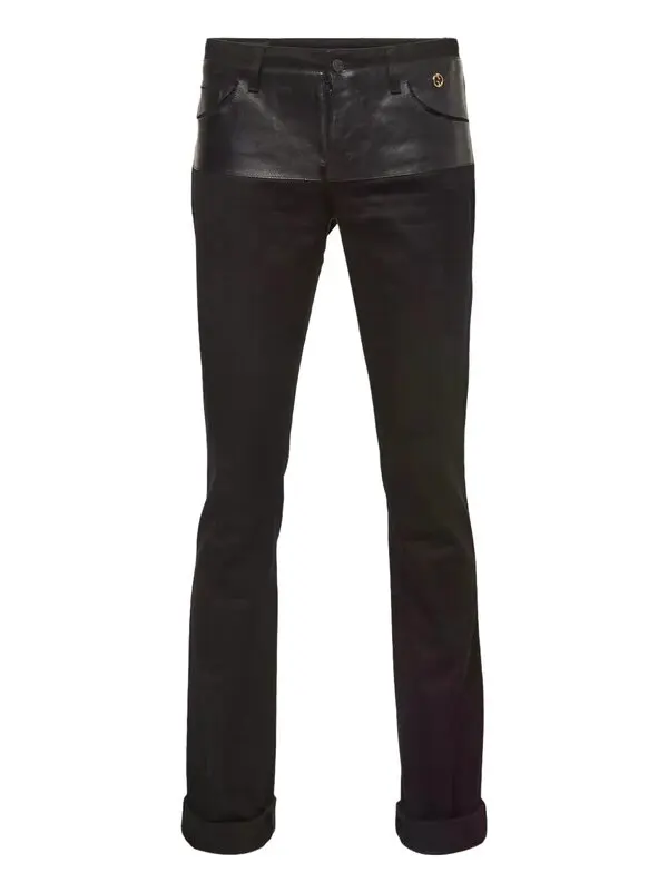 Gucci Leather-trimmed Trousers - Black