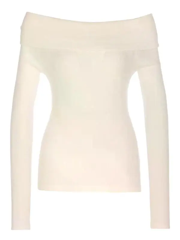 LISA YANG Boat-neck Long-sleeves Top - Neutrals