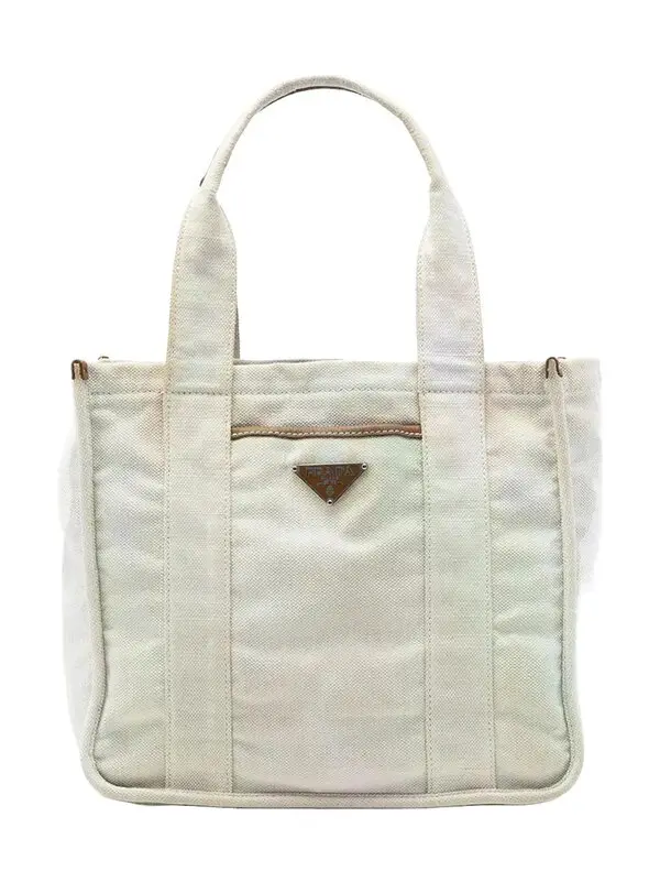 Prada 2013-2025 Canapa Tote Bag - White