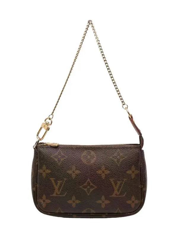 LOUIS VUITTON Monogram Mini Pochette Accessoires Handbag - Brown