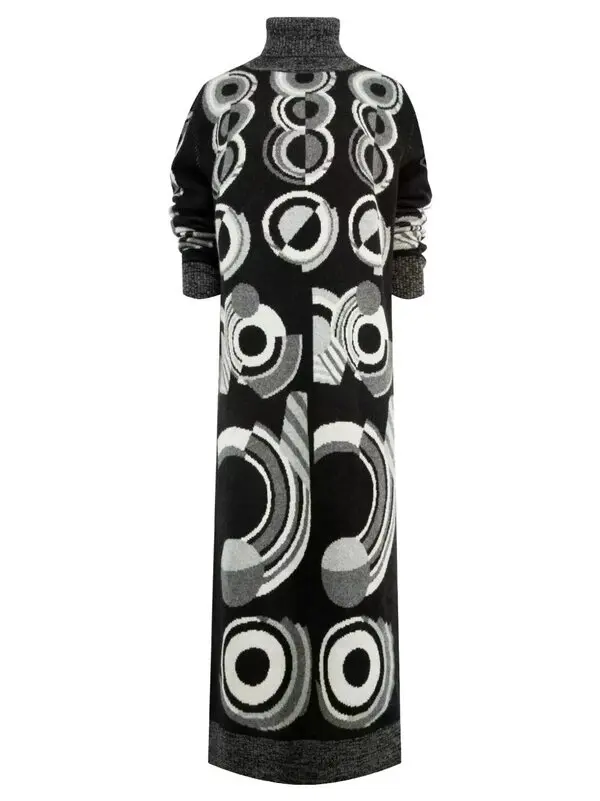 Libertine Sonia Patterned Midi Dress - Black