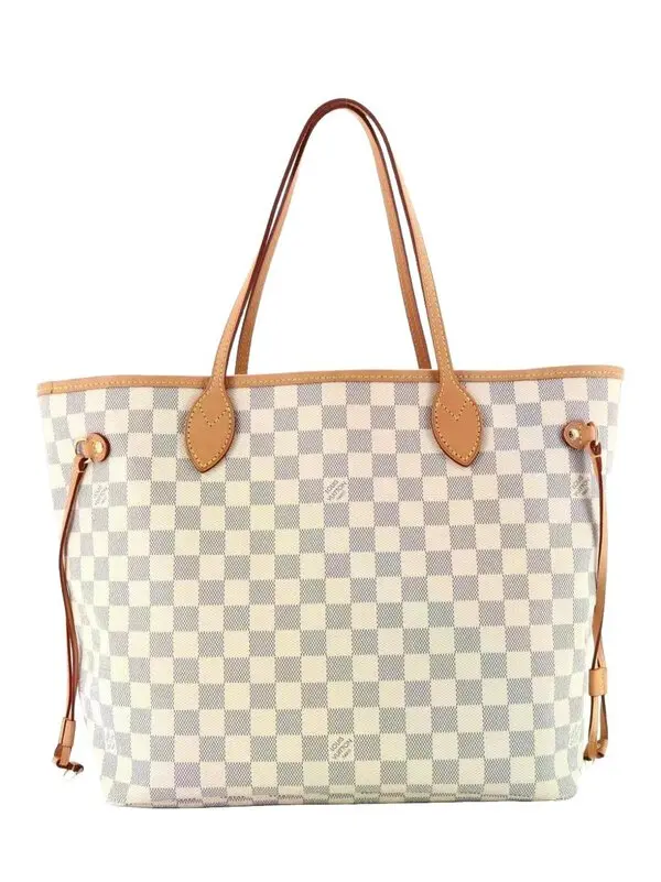 LOUIS VUITTON Neverfull Mm Damier Tote Bag - White
