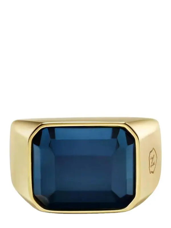 NIALAYA JEWELRY Zircon Signet Ring - Gold