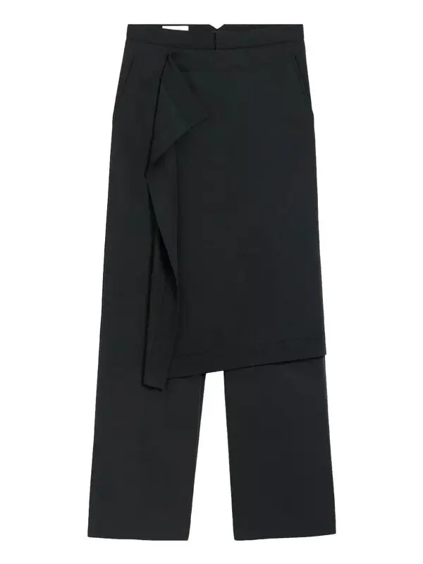 Ami Wool Panel Trousers - Black