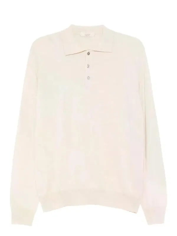 AURELIEN Merino Polo Shirt - Neutrals