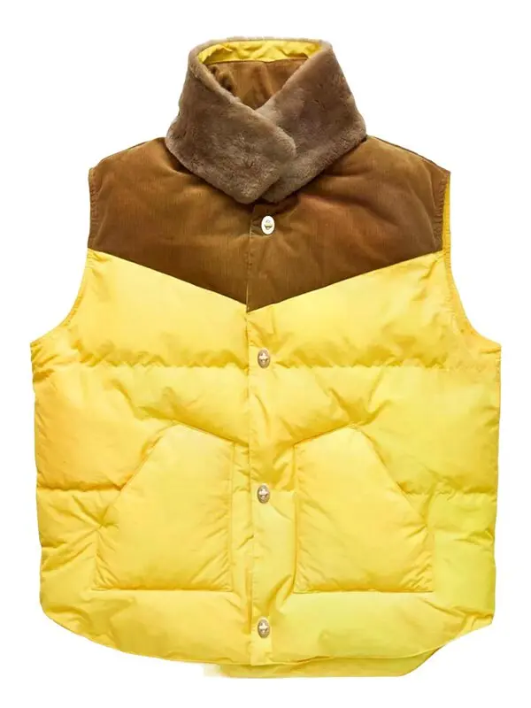 WALES BONNER Brixton Collar Gilet - Yellow
