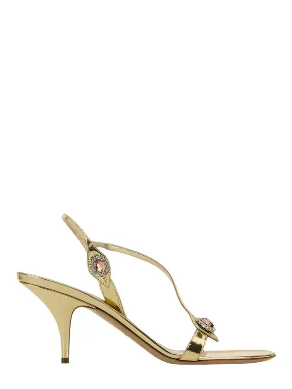 FERRAGAMO Sibilla Leather Sandals - Gold