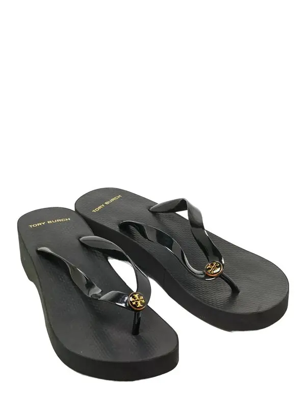 Tory Burch Logo-detail Flip Flops - Black