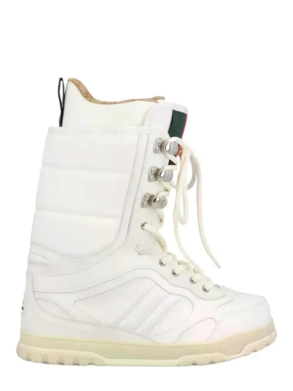 Gucci Web-detail Lace-up Boots - White