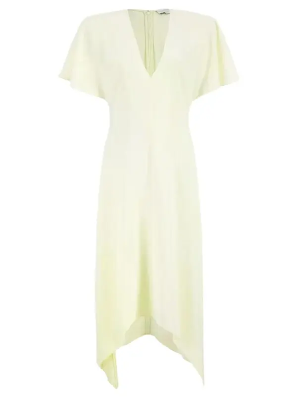Stella McCartney V-neck Asymmetric Dress - White