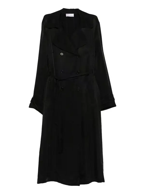 Valentino Garavani 2010s Double-breasted Trench Coat - Black