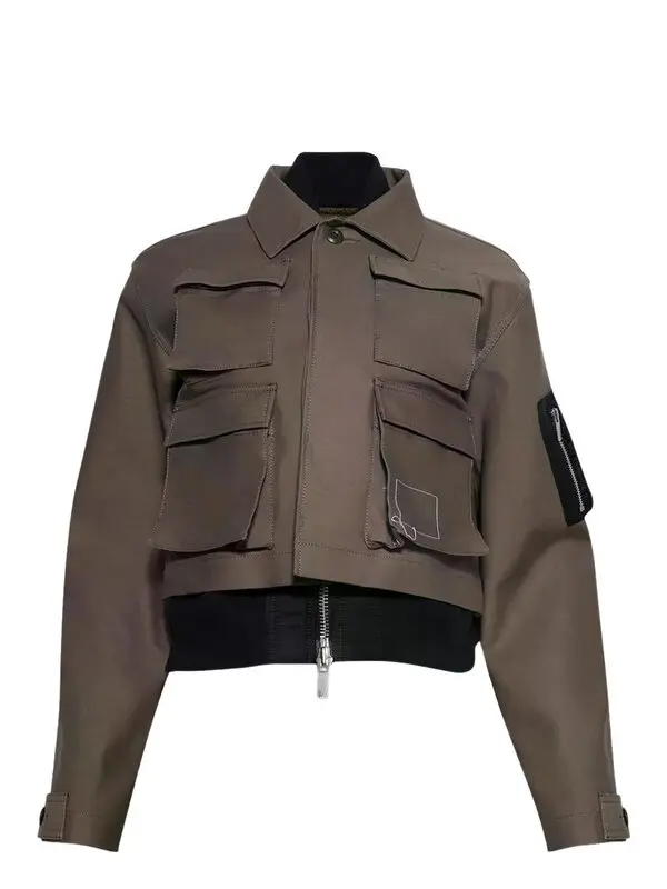 Sacai Multi-pocket Jacket - Brown