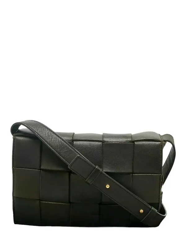 Bottega Veneta Cassette Woven-leather Shoulder Bag - Green