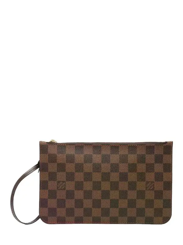 LOUIS VUITTON 2014 Damier Ebene Neverfull Mm Pouch - Brown
